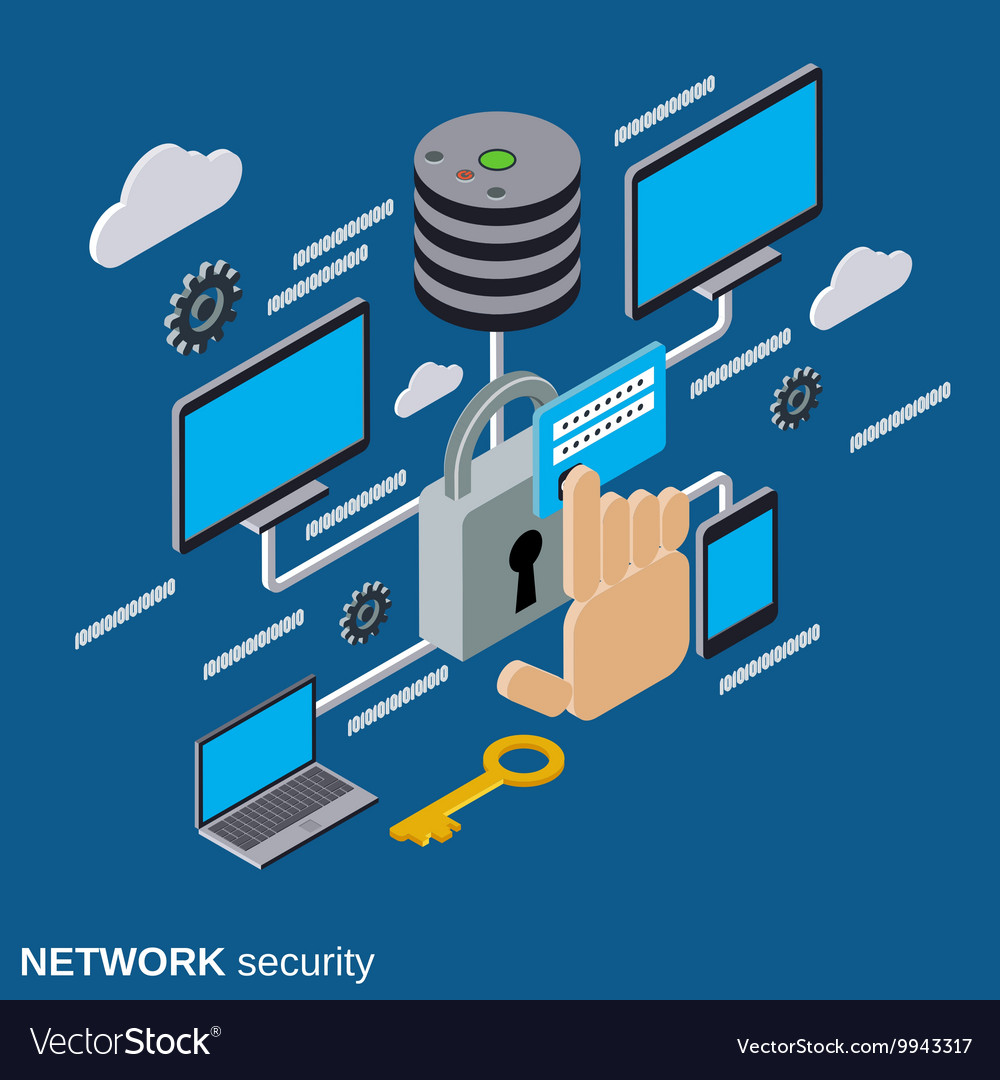 Network security data protection concept Vector Image