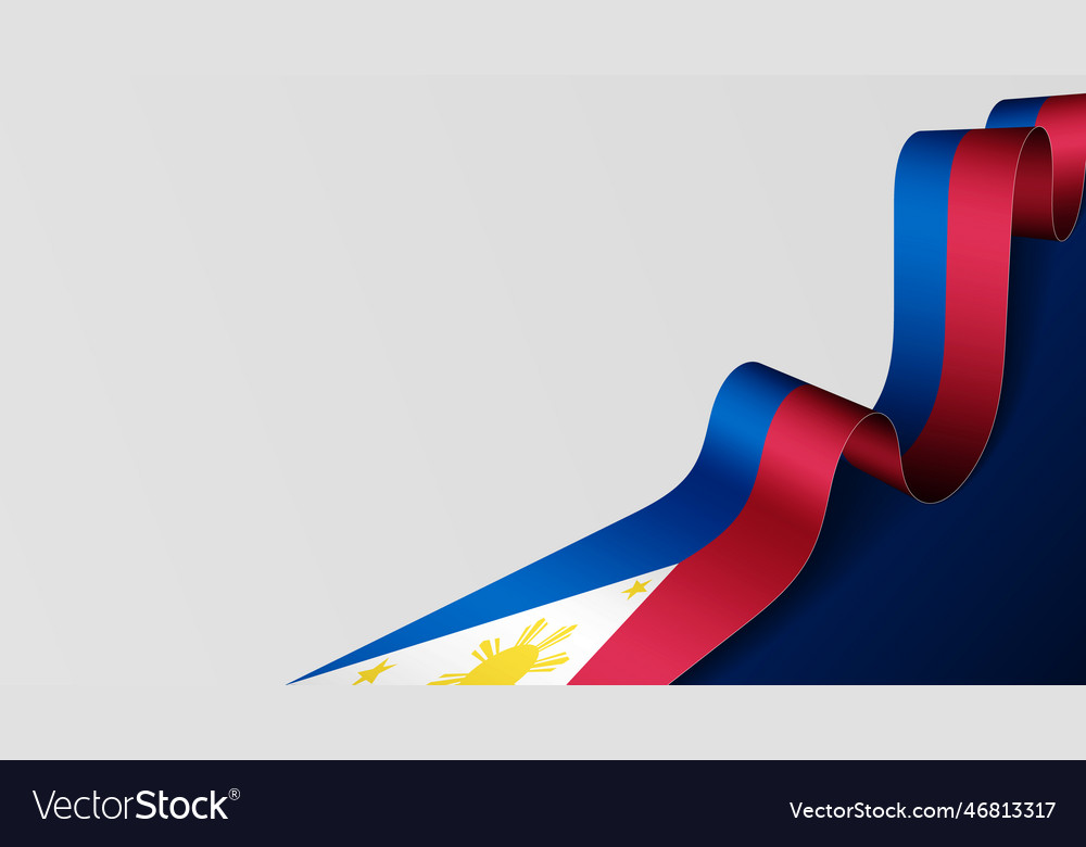 Philippines ribbon flag background Royalty Free Vector Image Philippines ribbon flag background Royalty Free Vector Image