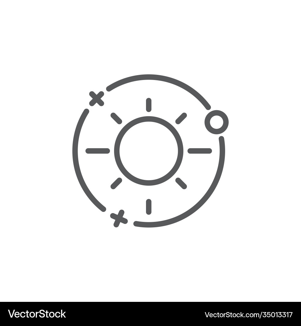 Solar star icon symbol isolated on white Vector Image