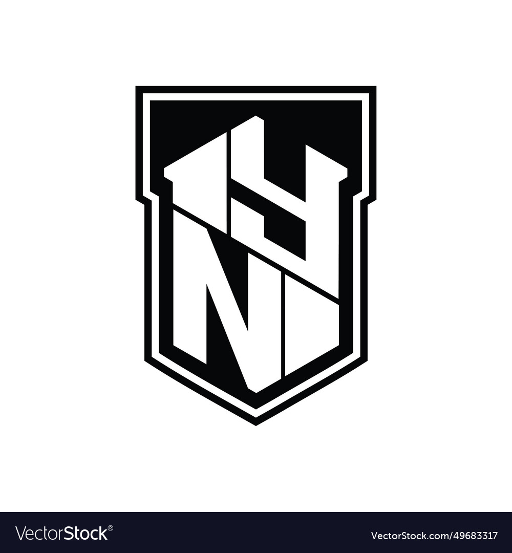 Yn logo monogram hexagon geometric up and down Vector Image Yn logo monogram hexagon geometric up and down Vector Image