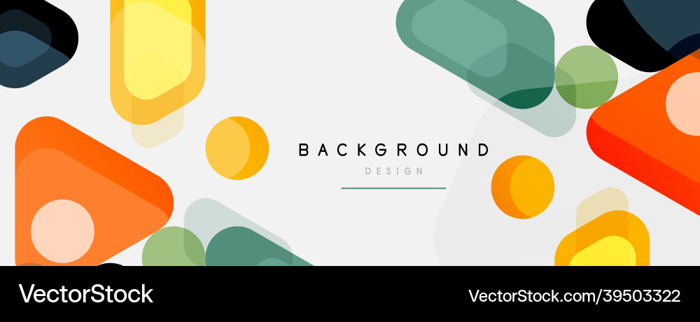 Abstract round geometric shapes and circles Vector Image