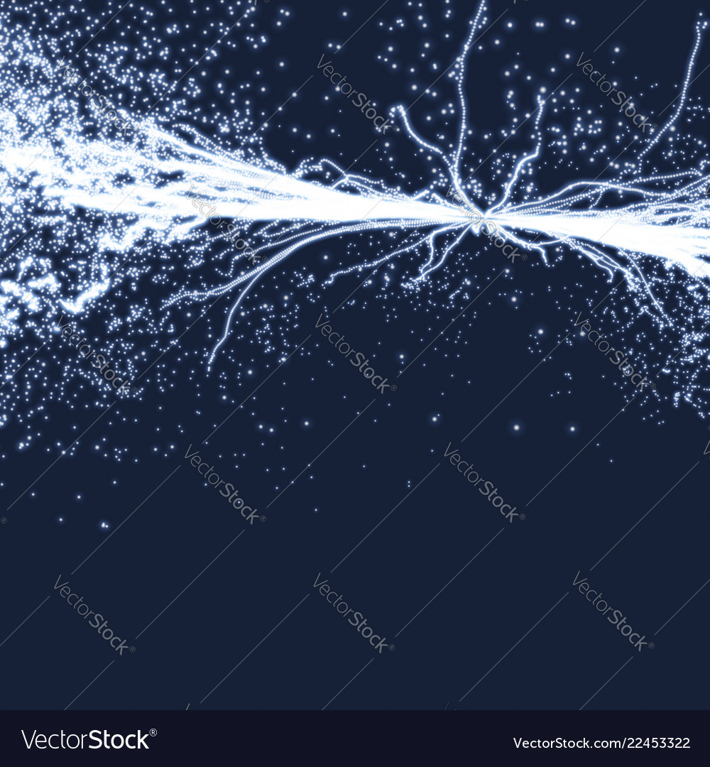 Electricity lighting effects array with particles Vector Image