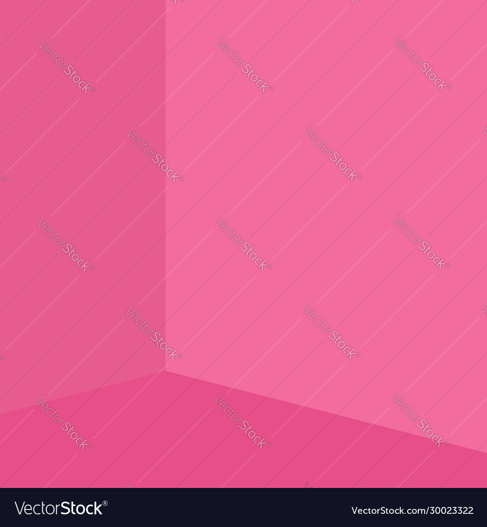 Empty pink corner room Royalty Free Vector Image