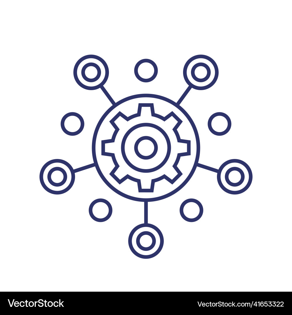 Industrial manufacturing production line icon Vector Image