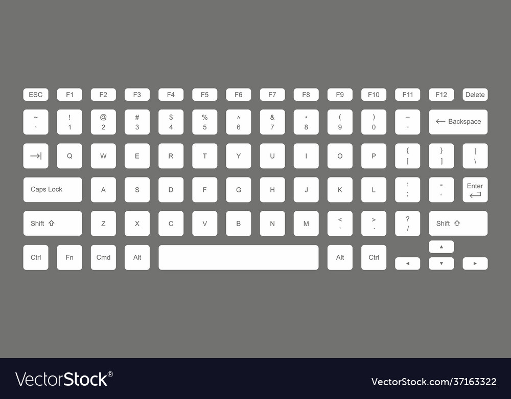 Laptop keyboard computer Royalty Free Vector Image