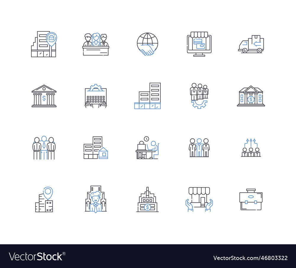 Performance evaluation line icons collection Vector Image Performance evaluation line icons collection Vector Image