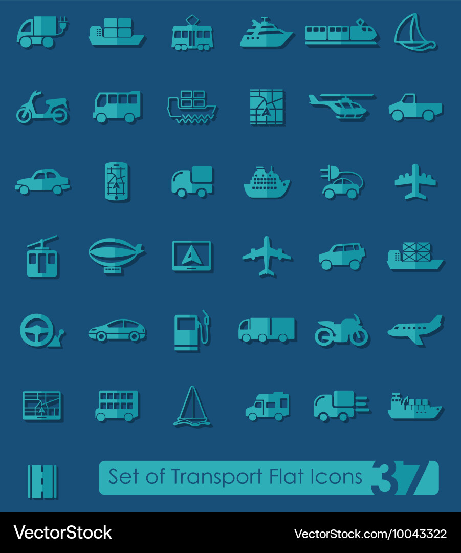 Set of transport icons Royalty Free Vector Image