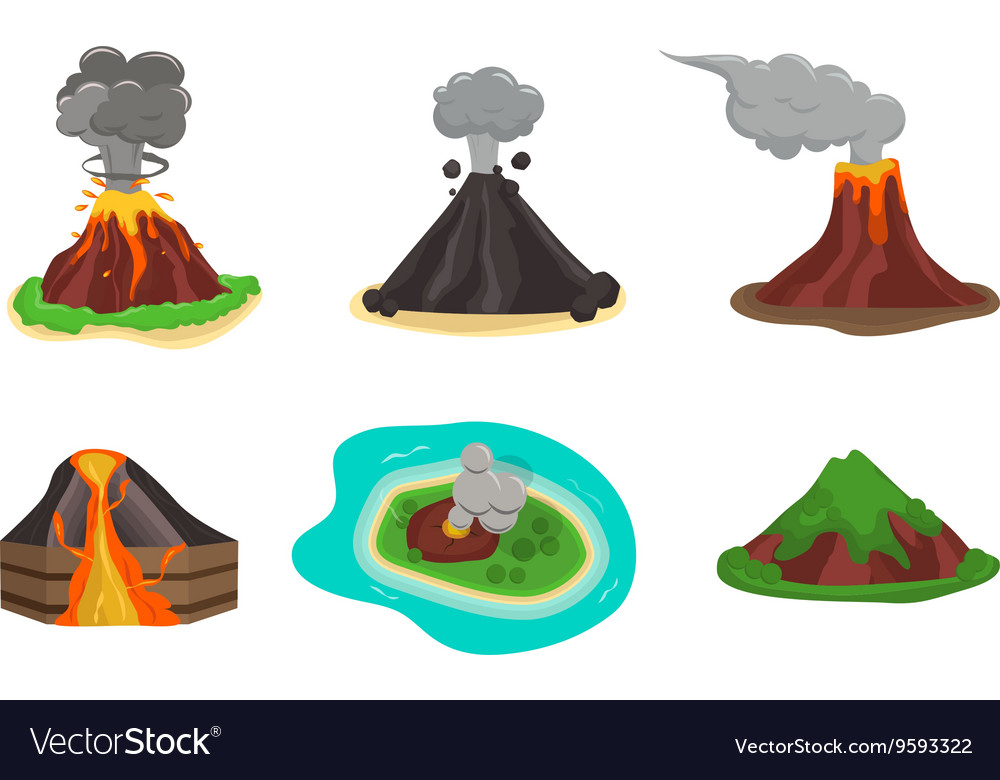 Volcano Royalty Free Vector Image - VectorStock