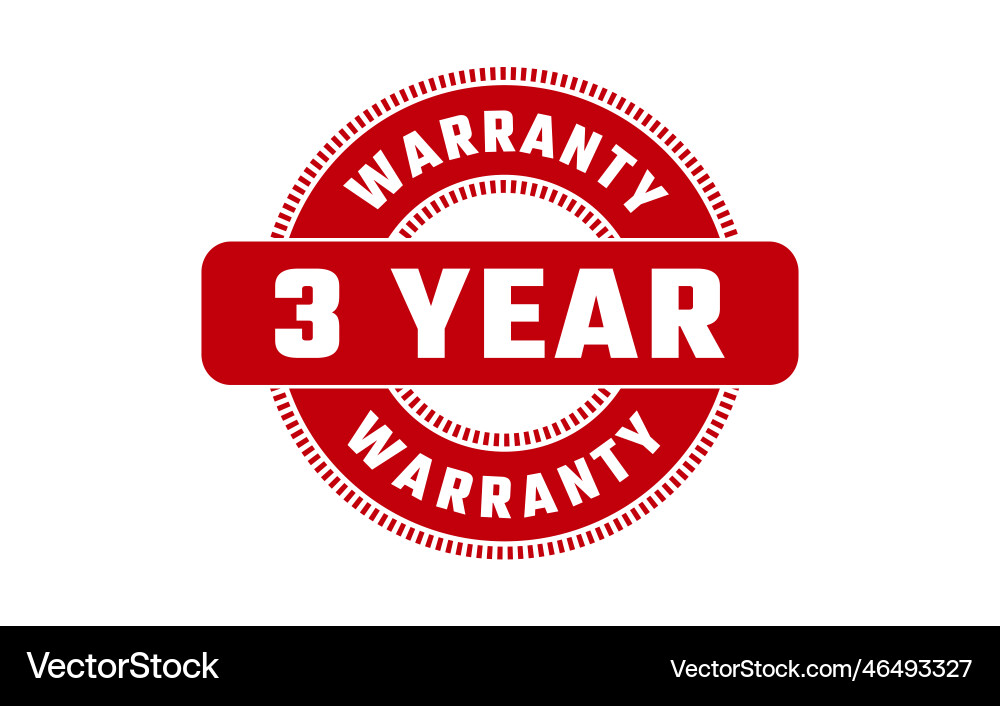 3 year warranty rubber stamp Royalty Free Vector Image