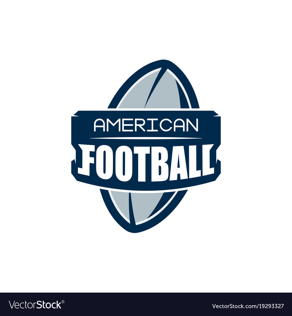 American Football Logo Template College Logos Vector Image