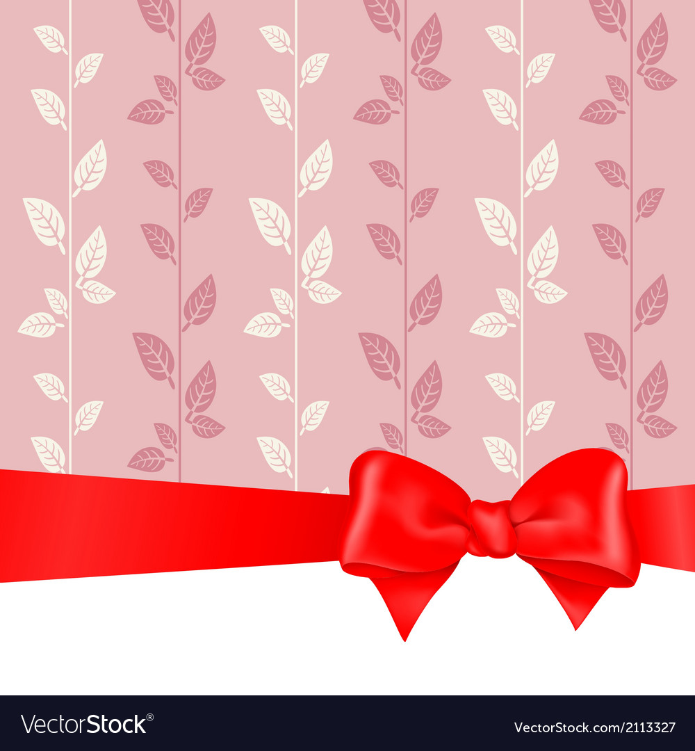 Background red bow Royalty Free Vector Image - VectorStock
