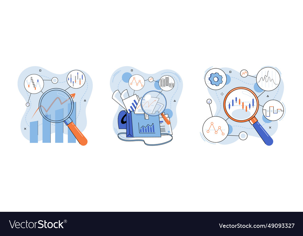 Data analysis the concept Royalty Free Vector Image