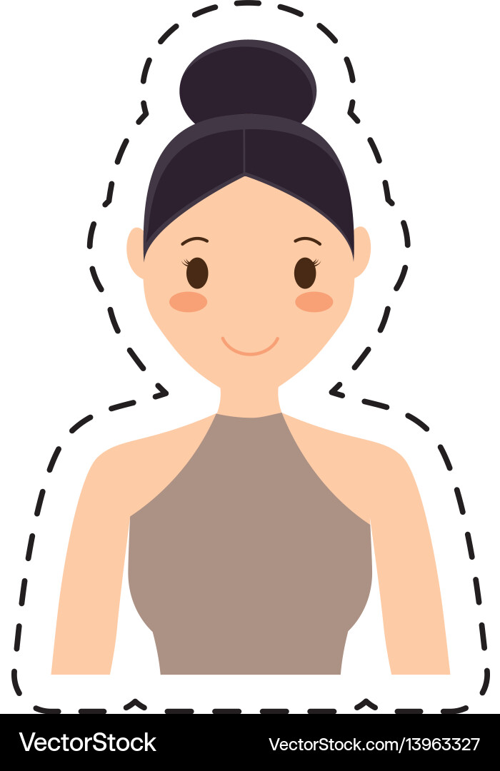 Girl cartoon icon Royalty Free Vector Image - VectorStock