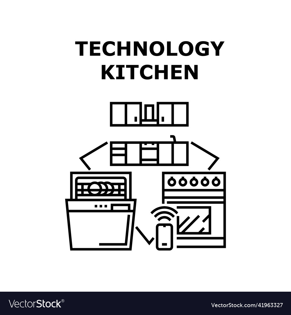 Kitchen technology concept Royalty Free Vector Image