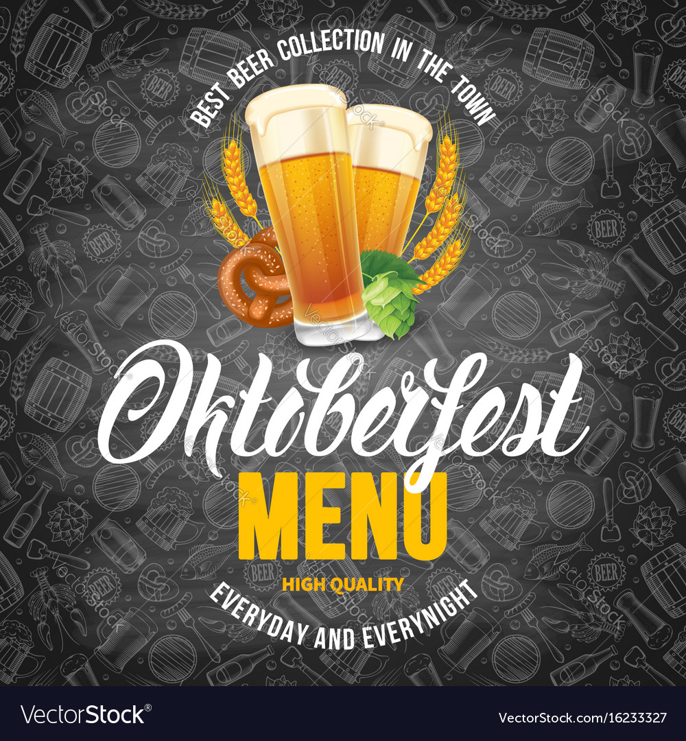 Oktoberfest Menu Template Royalty Free Vector Image