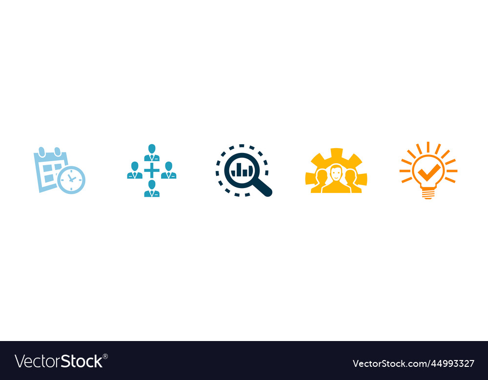 Schedule collaboration analysis development Vector Image Schedule collaboration analysis development Vector Image