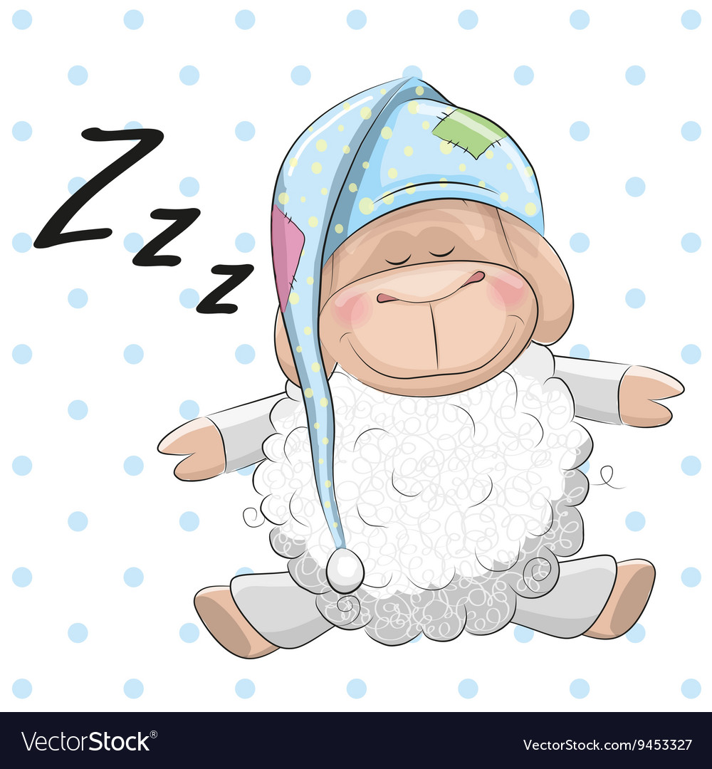 Sleeping sheep Royalty Free Vector Image - VectorStock