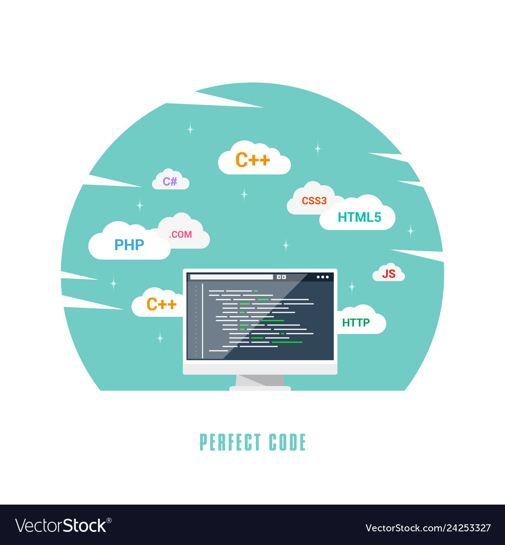 Software development concept Royalty Free Vector Image