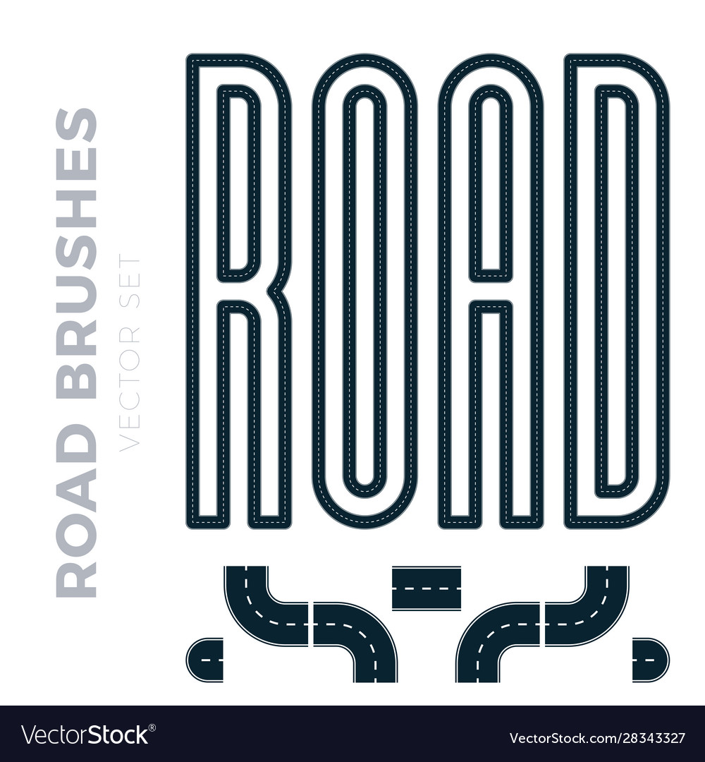 That include highway border or asphalt pattern Vector Image