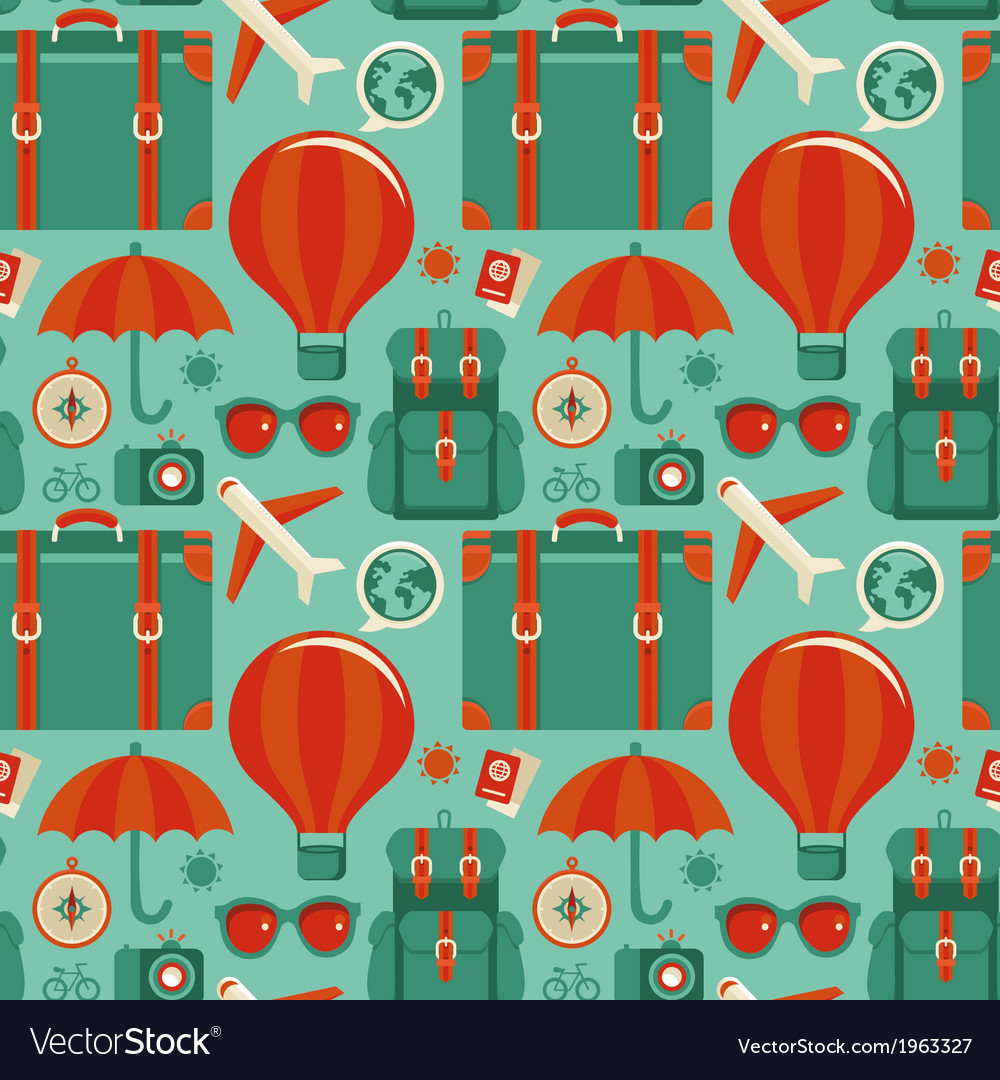 Travel pattern Royalty Free Vector Image - VectorStock