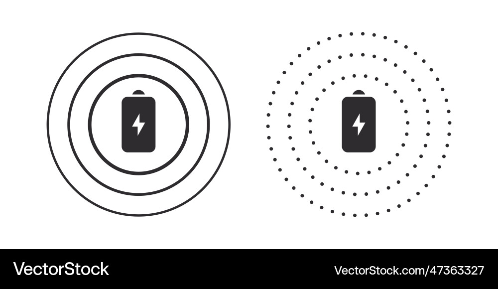 Wireless charger icons device charging icons Vector Image