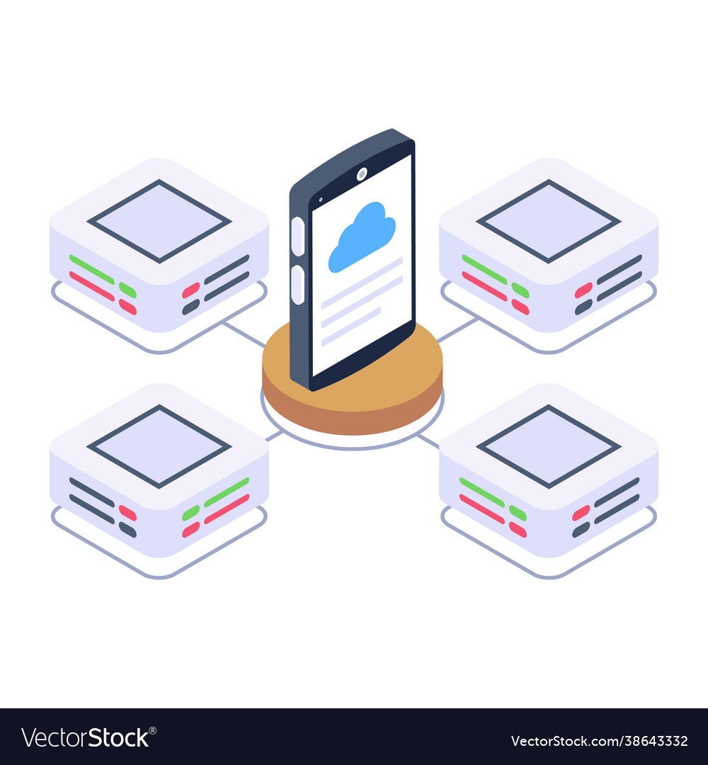 Cloud devices Royalty Free Vector Image - VectorStock