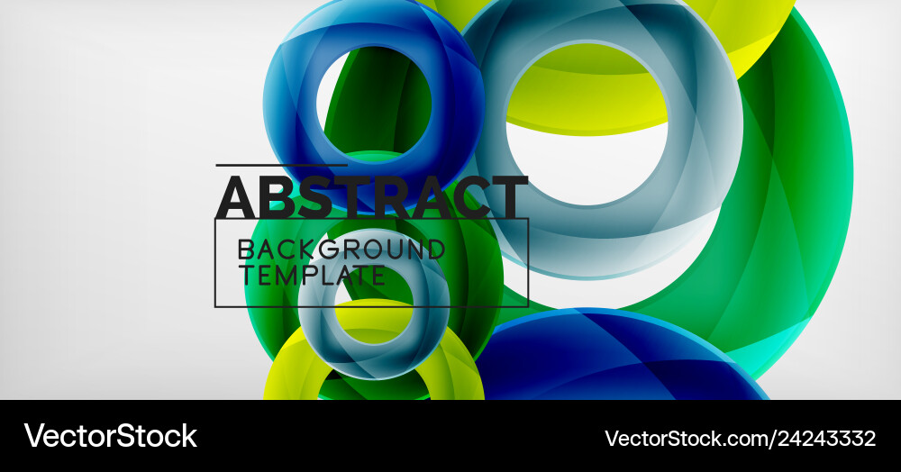 Colorful rings geometric abstract Royalty Free Vector Image