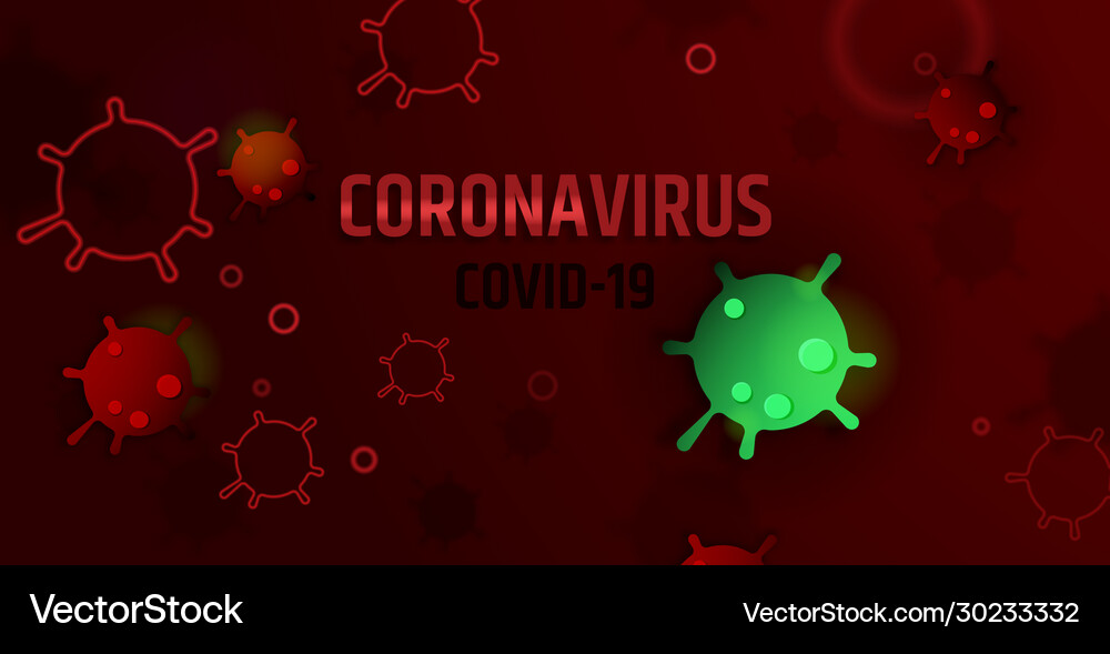 Coronavirus covid-19 symptoms background Vector Image