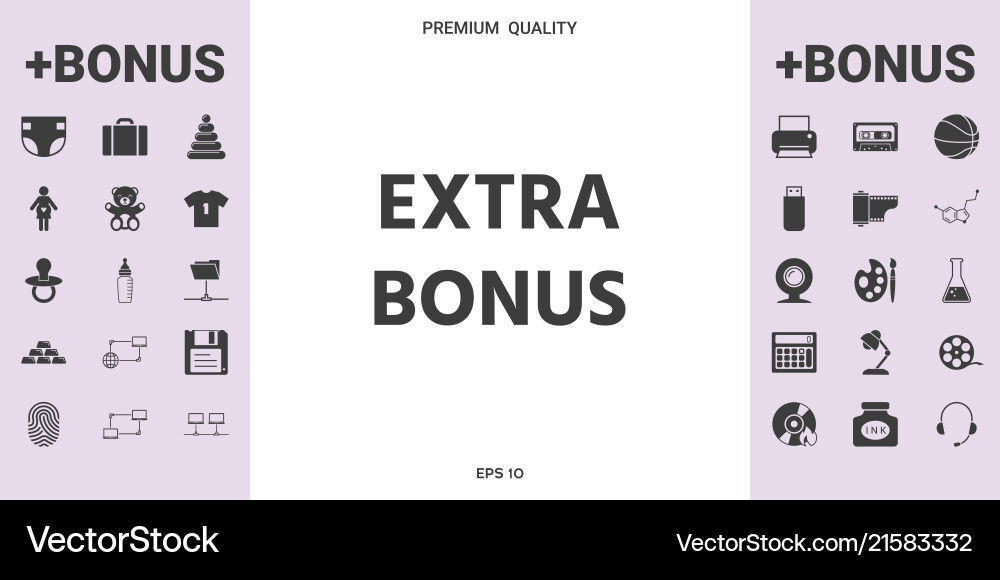 Extra bonus - button Royalty Free Vector Image