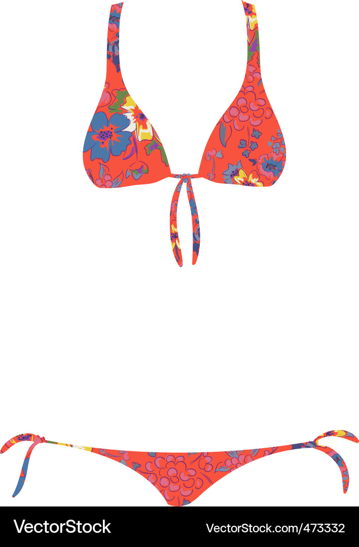 Female swimwear Royalty Free Vector Image - VectorStock