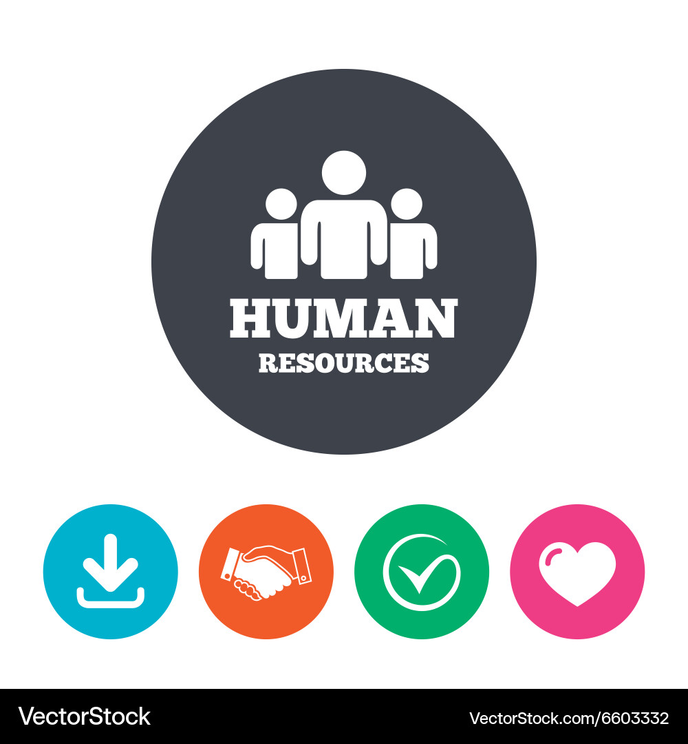 Human resources sign icon hr symbol Royalty Free Vector