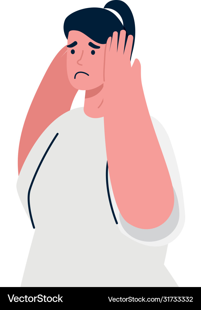 Isolated sad avatar woman design Royalty Free Vector Image