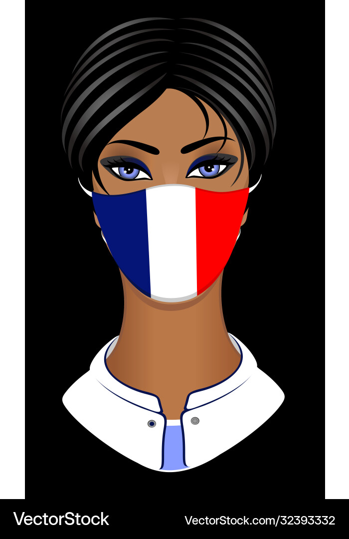 Woman with face mask Royalty Free Vector Image