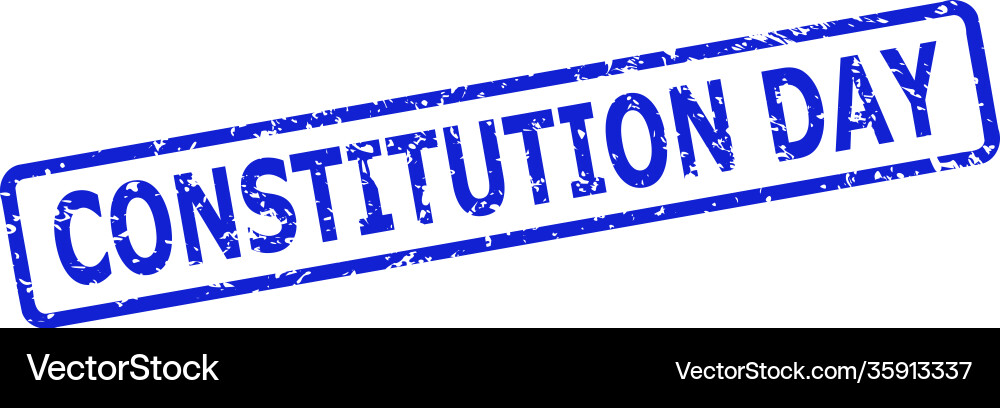 Constitution day watermark with corroded style Vector Image