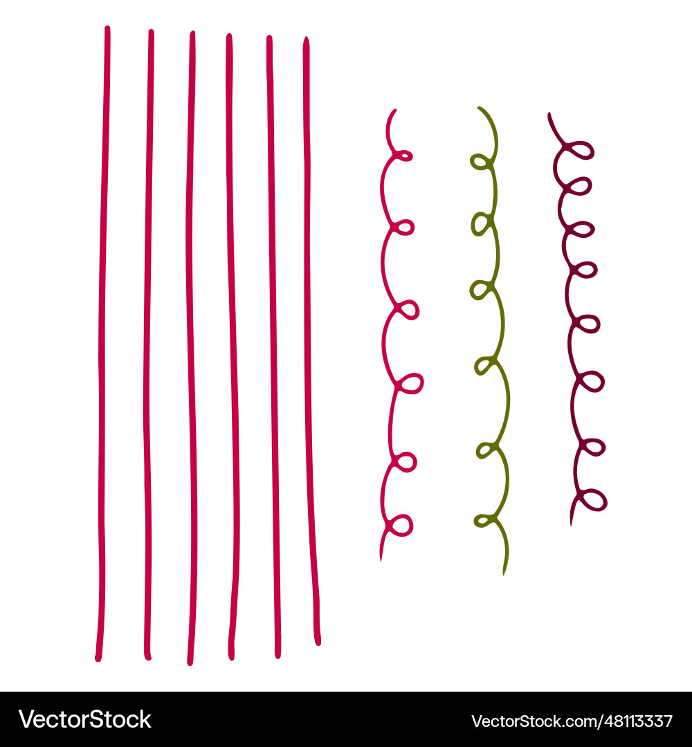 Doodle wave curl ornamental swirl line Royalty Free Vector