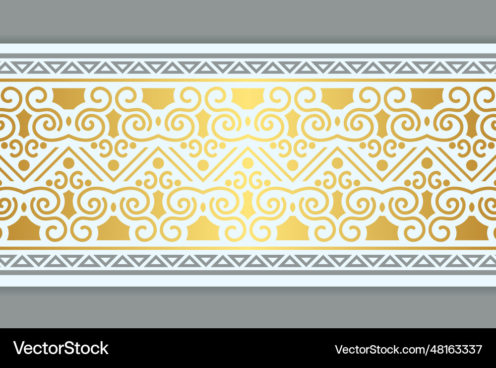 Elegant golden ornamental border template Vector Image