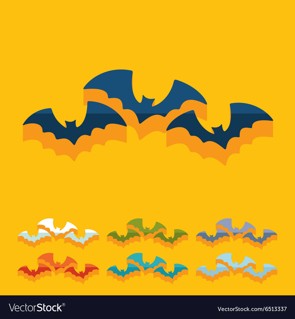 Flat design bat Royalty Free Vector Image - VectorStock
