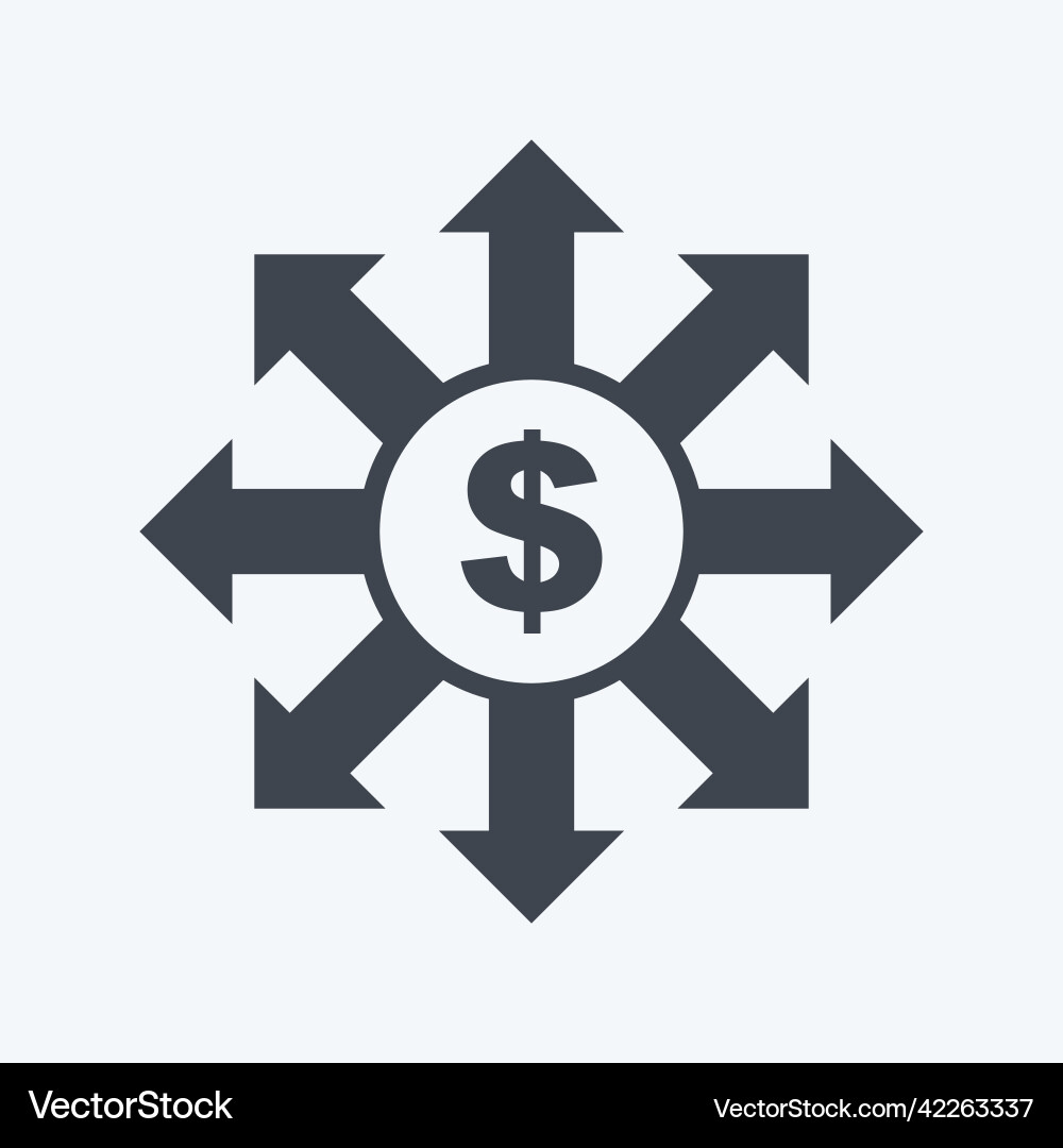Icon funding suitable for community symbol glyph Vector Image