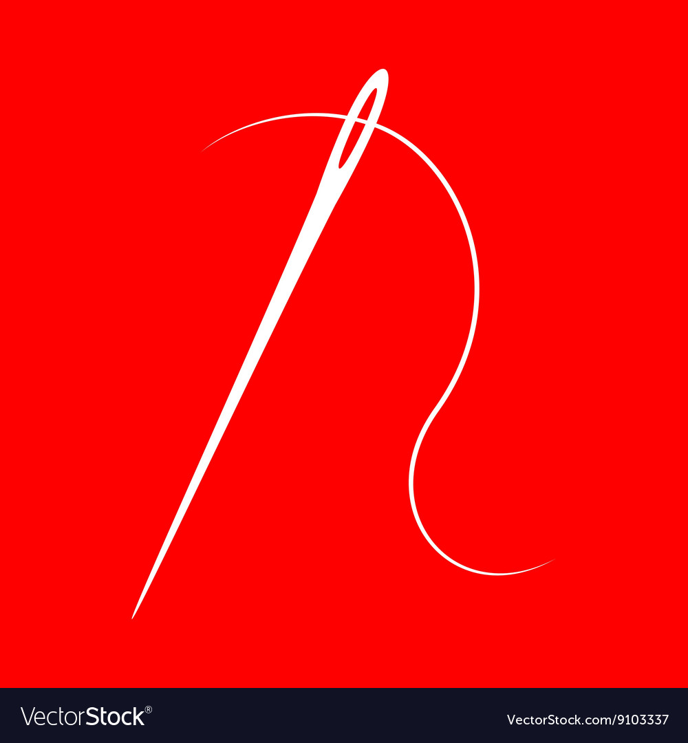 Needle with thread Royalty Free Vector Image - VectorStock