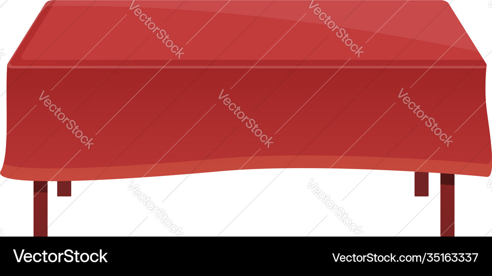 Red holiday table icon cartoon style Royalty Free Vector