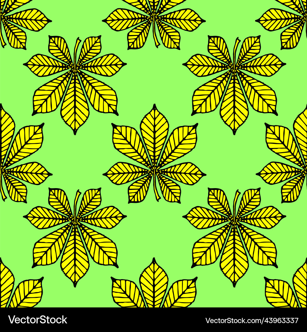 Seamless symmetrical pattern of yellow graphic Vector Image