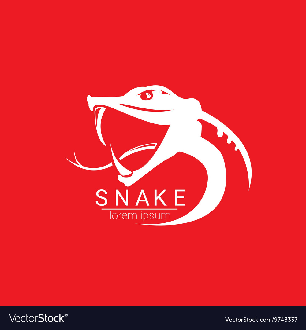 Snake simple logo design element Royalty Free Vector Image
