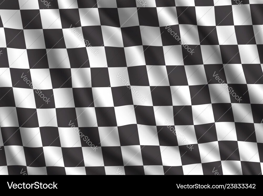 Car rally racing 3d realistic flag Royalty Free Vector Image