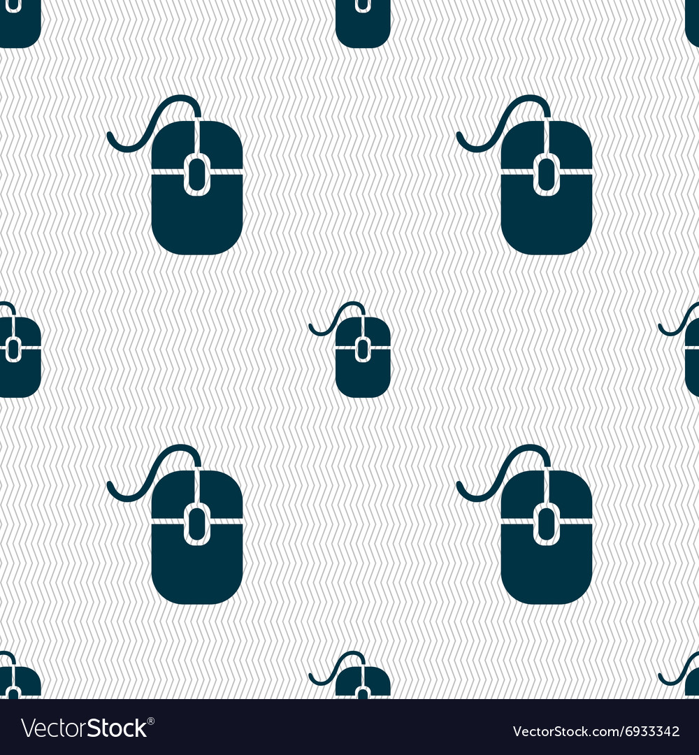 Computer mouse icon sign seamless pattern Vector Image