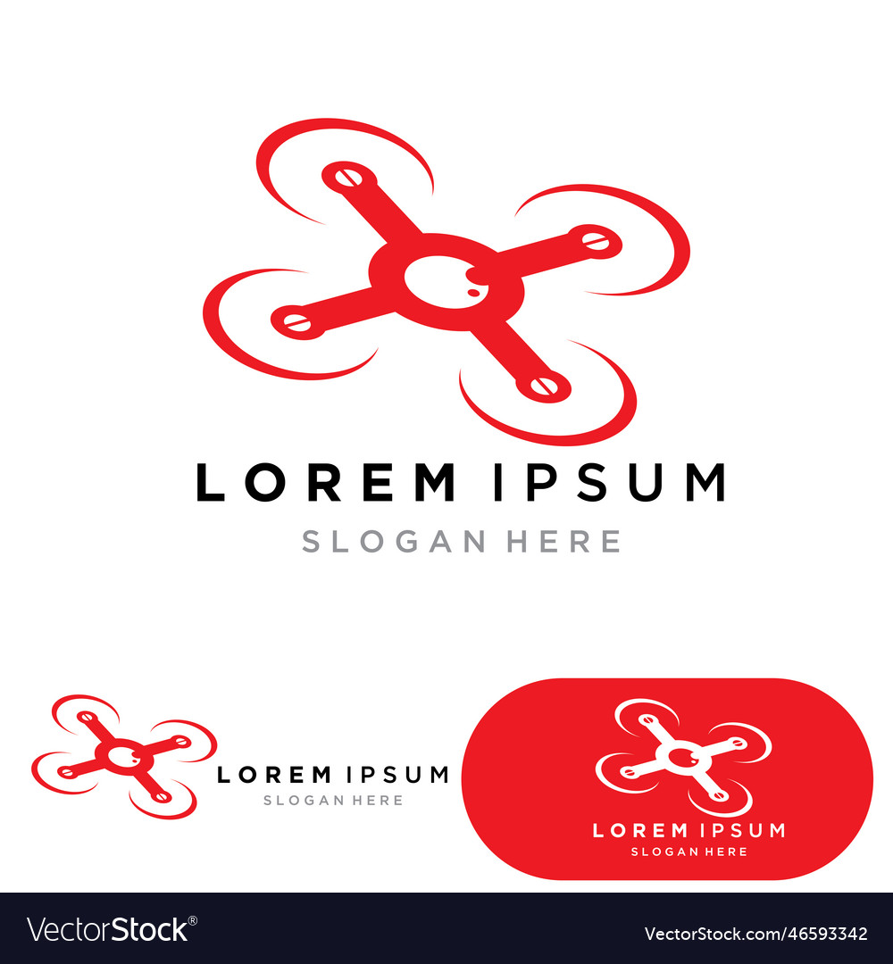 Drone logo icon design Royalty Free Vector Image Drone logo icon design Royalty Free Vector Image