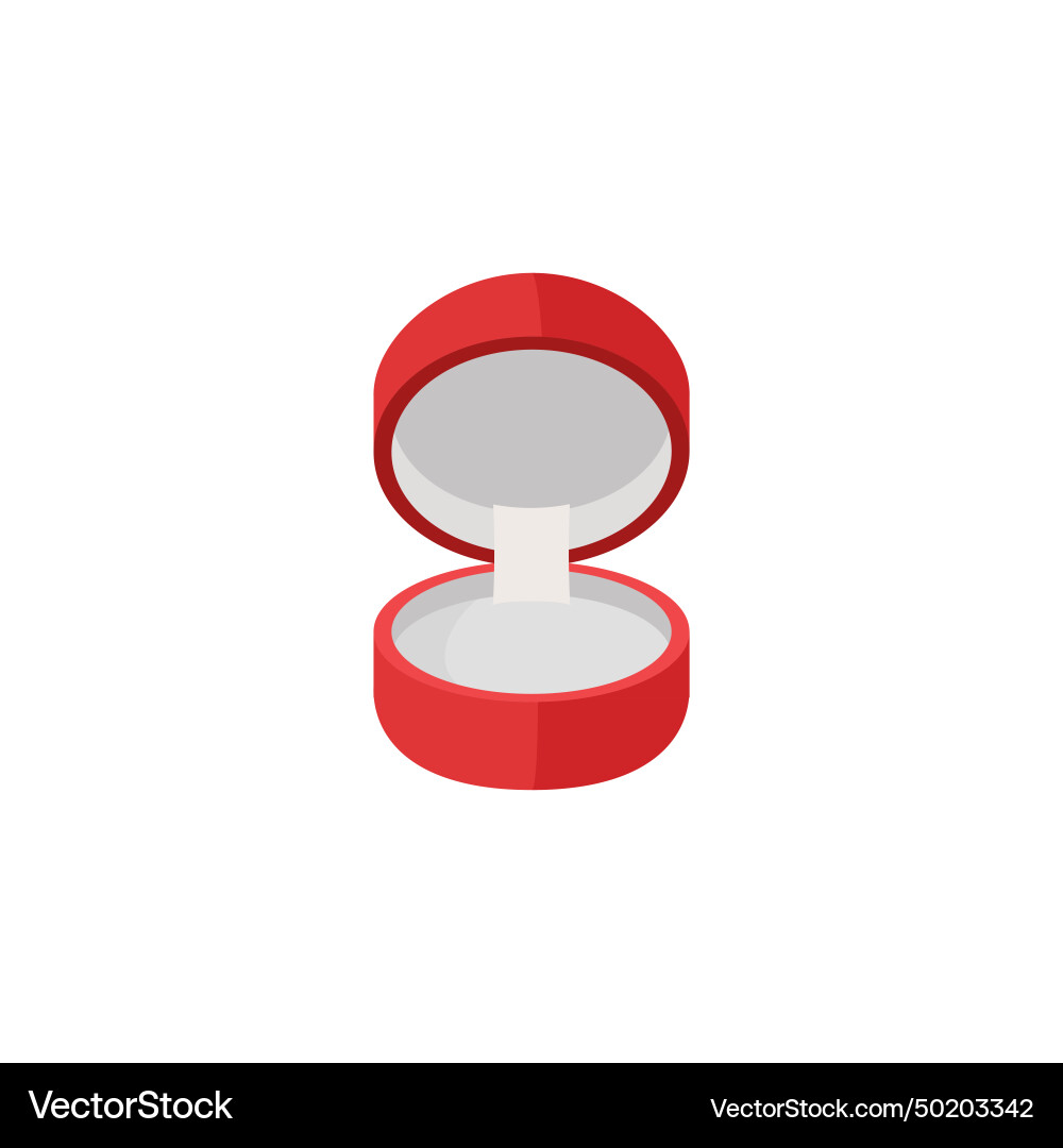 Empty red gift jewelry boxopen velvet case Vector Image