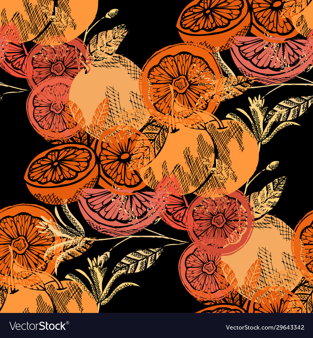 Fruit seamless pattern Royalty Free Vector Image