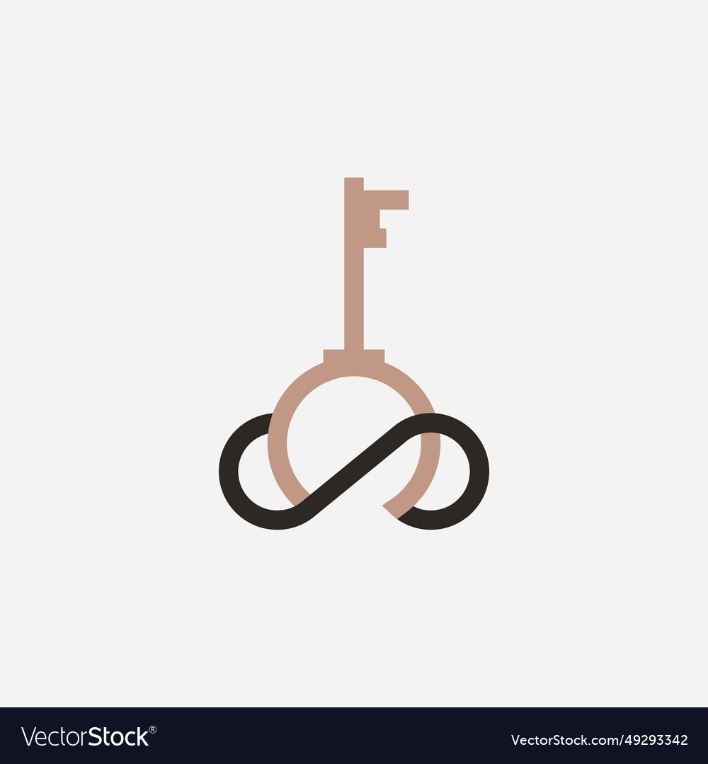 Infinite key logo Royalty Free Vector Image - VectorStock