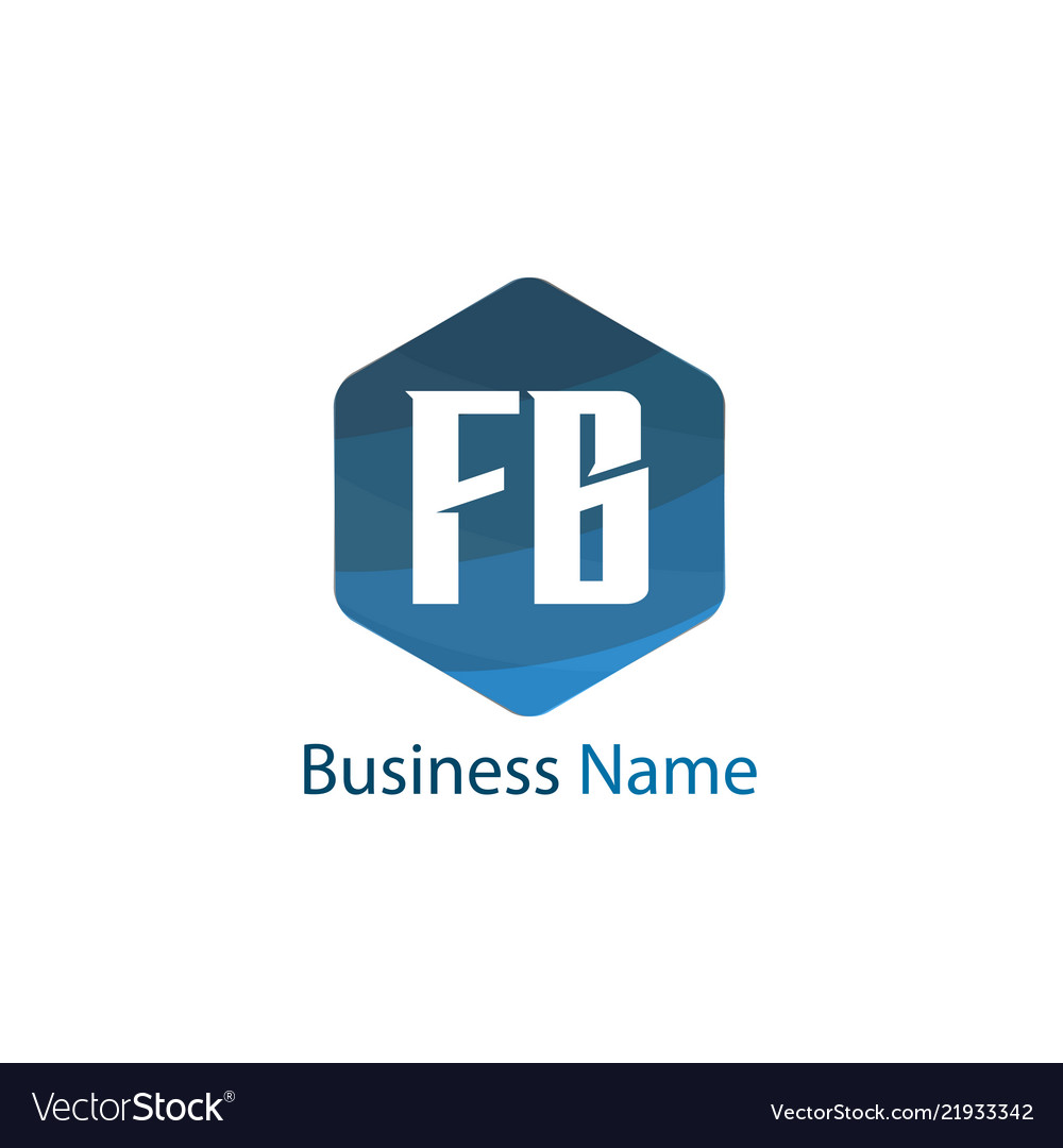 Initial letter fb logo template design Royalty Free Vector