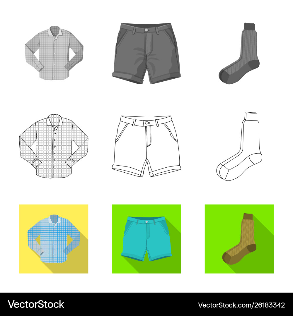 Man and clothing sign set Royalty Free Vector Image
